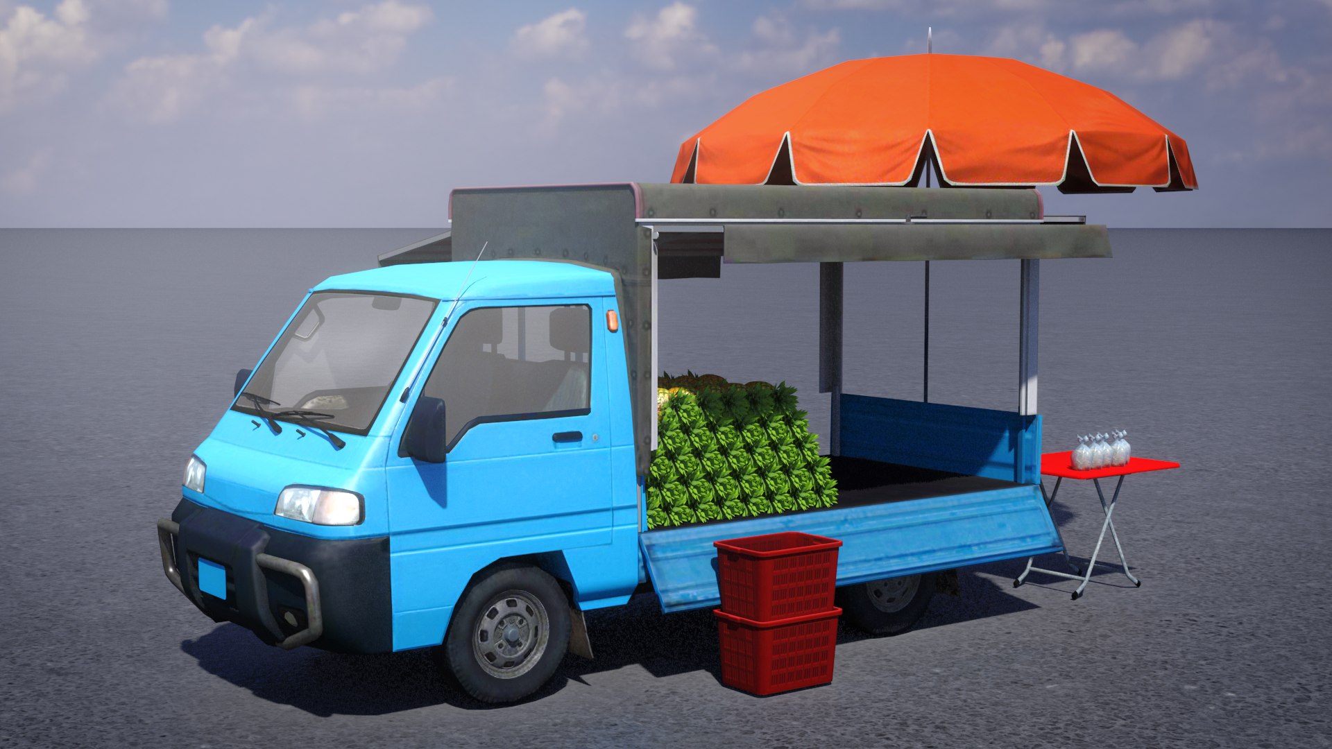 3D Model Pineapple Truck - TurboSquid 2316265
