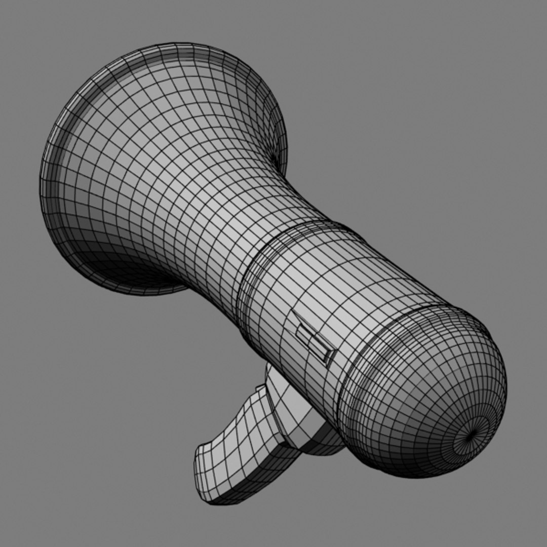 3d Model Of Bullhorn Loudspeaker