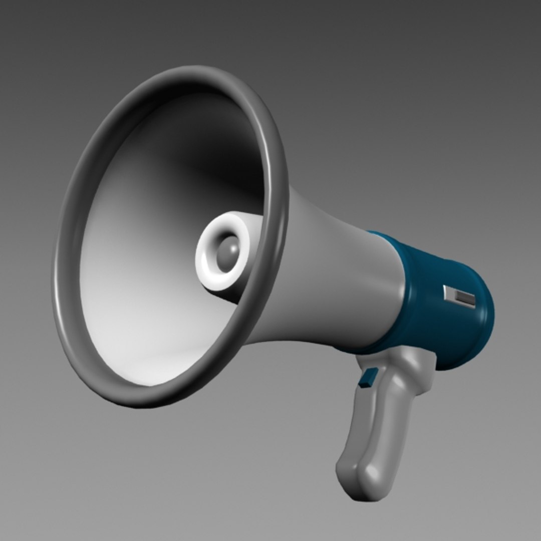 3d Model Of Bullhorn Loudspeaker