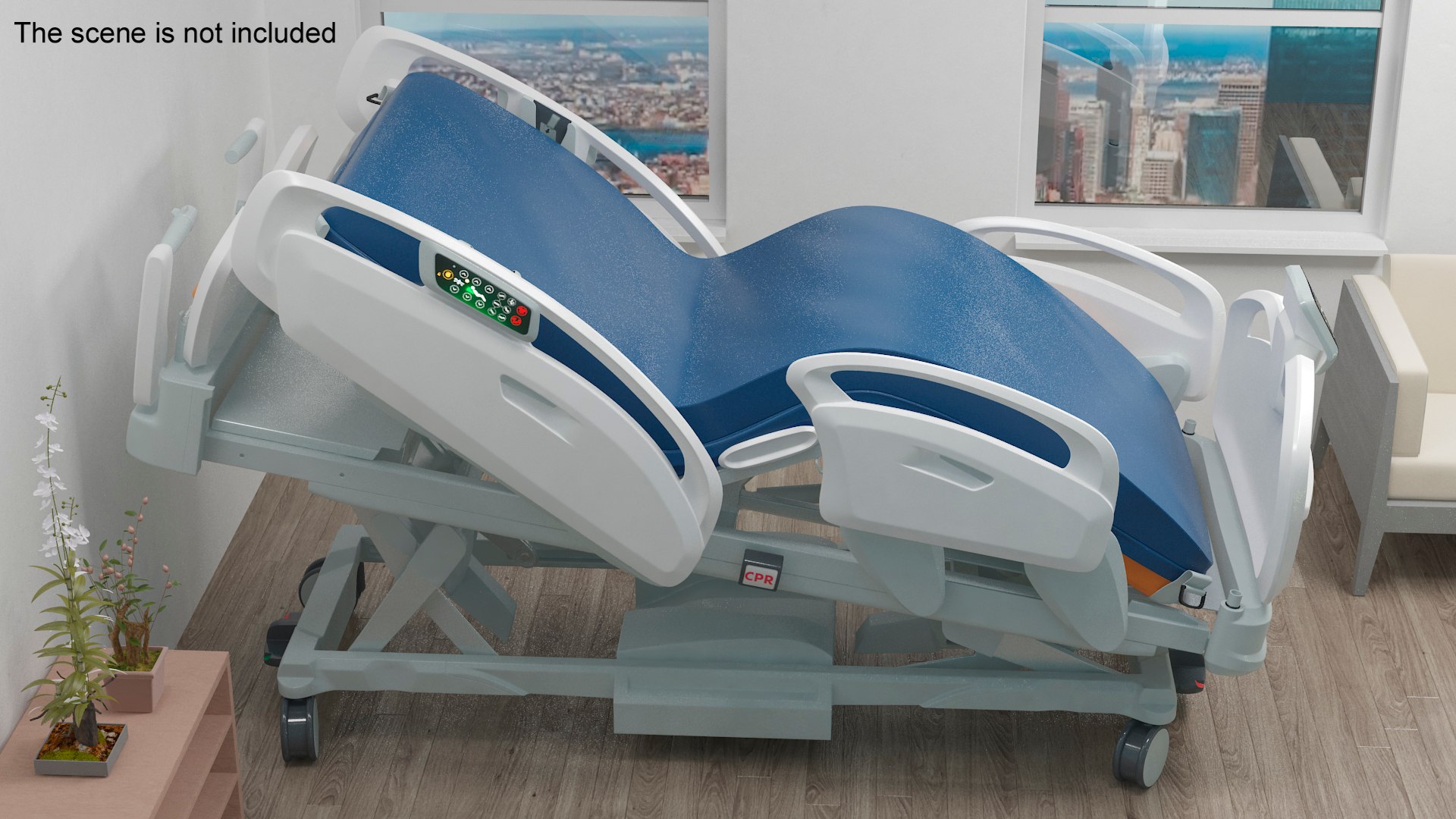 3D Stryker Procuity ZM Smart Hospital Bed Rigged For Cinema 4D ...