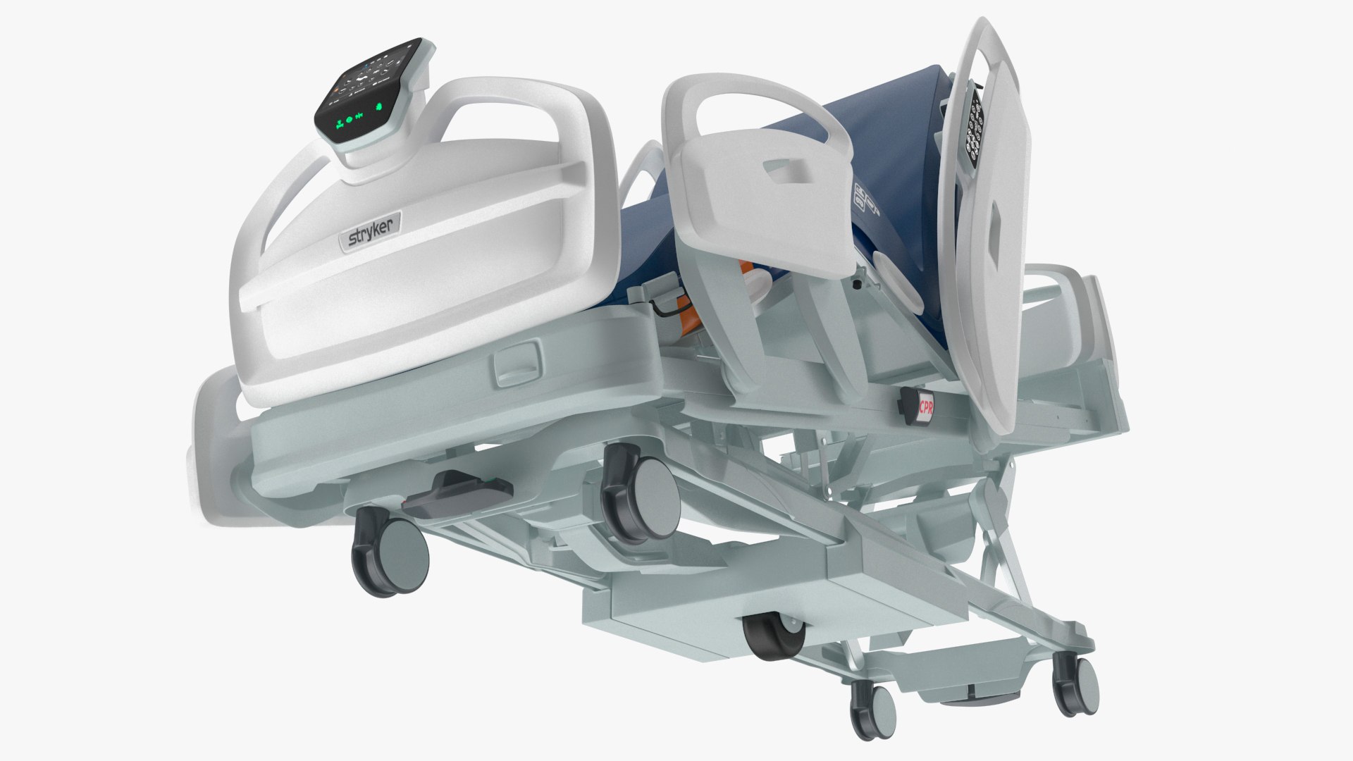 3D Stryker Procuity ZM Smart Hospital Bed Rigged For Cinema 4D ...