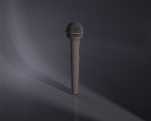 3d microphone model