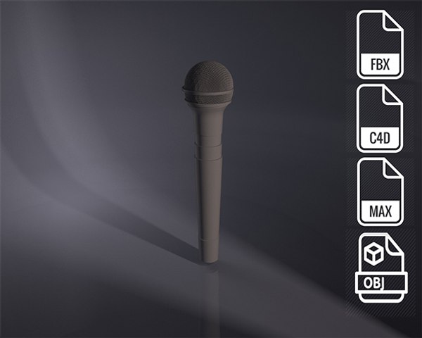 3d microphone model