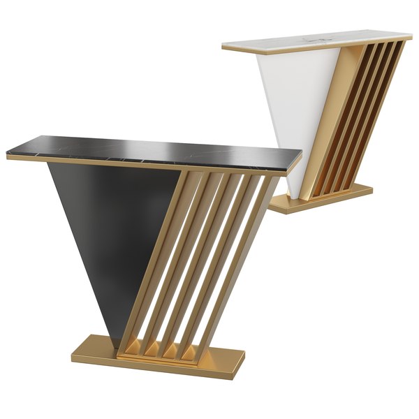 Rectangular Console Table Stone Top 3D model - TurboSquid 1842621
