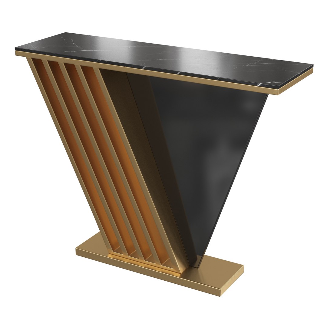 Rectangular Console Table Stone Top 3D Model - TurboSquid 1842621