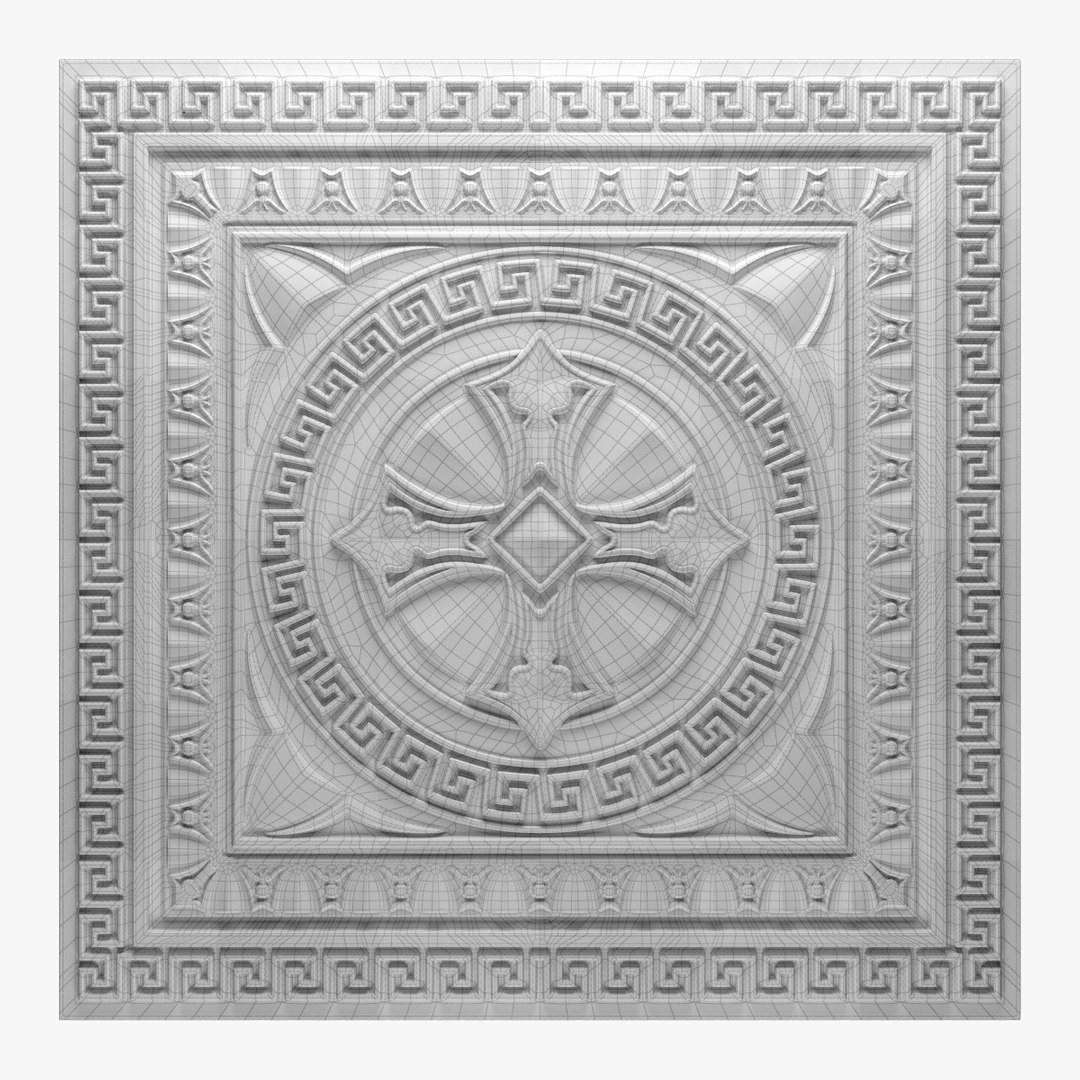 3D Tin Ceiling Tile Model - TurboSquid 1466249