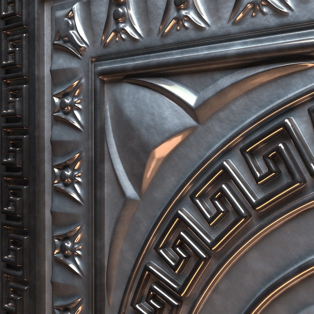 3D Tin Ceiling Tile Model - TurboSquid 1466249