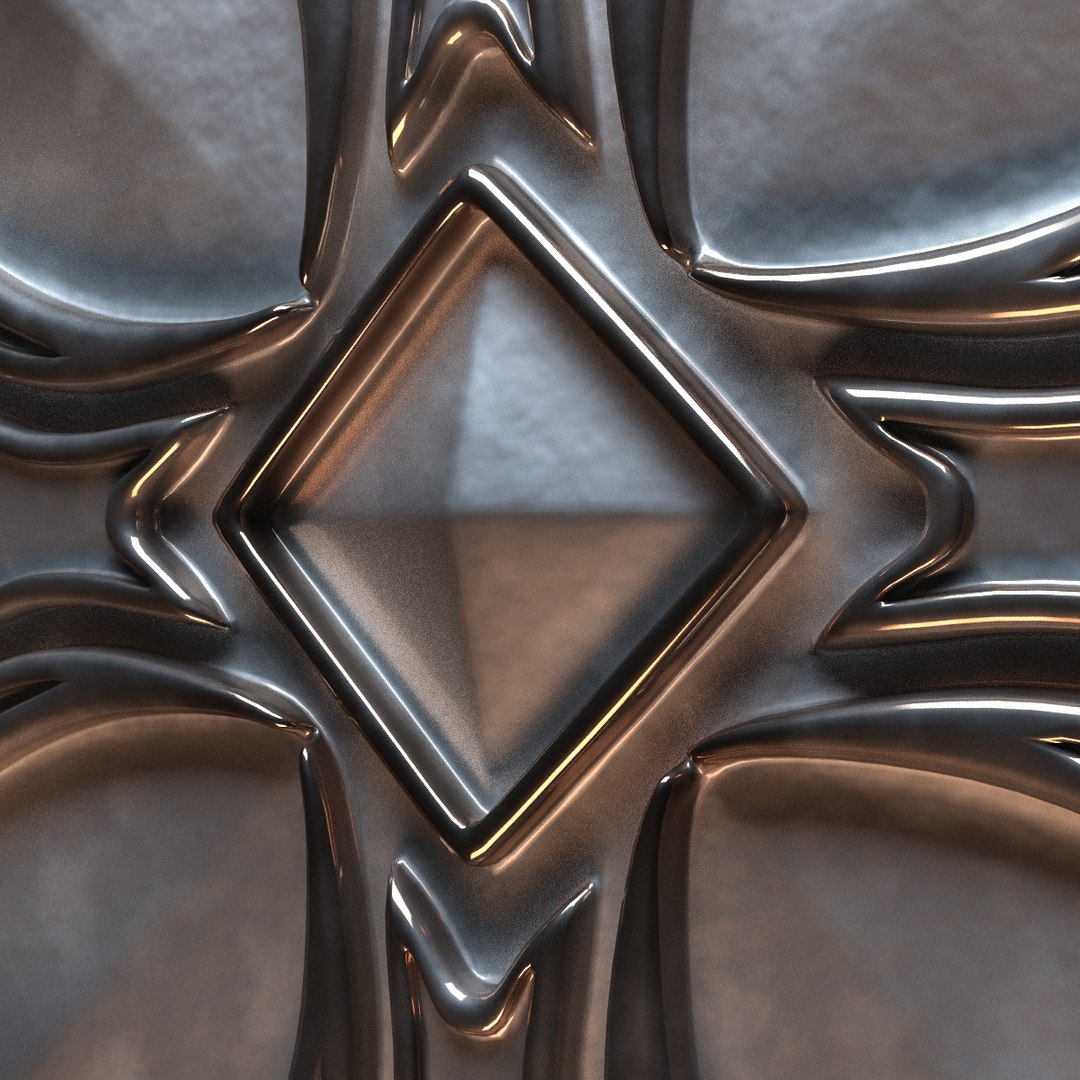 3D Tin Ceiling Tile Model - TurboSquid 1466249