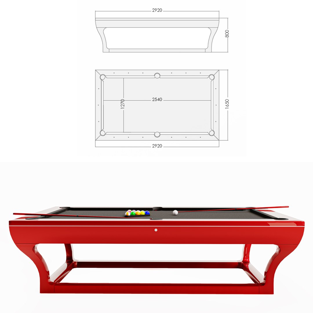 3D Model Billiard Table RACE By Hermelin Biliardi - TurboSquid 2208350