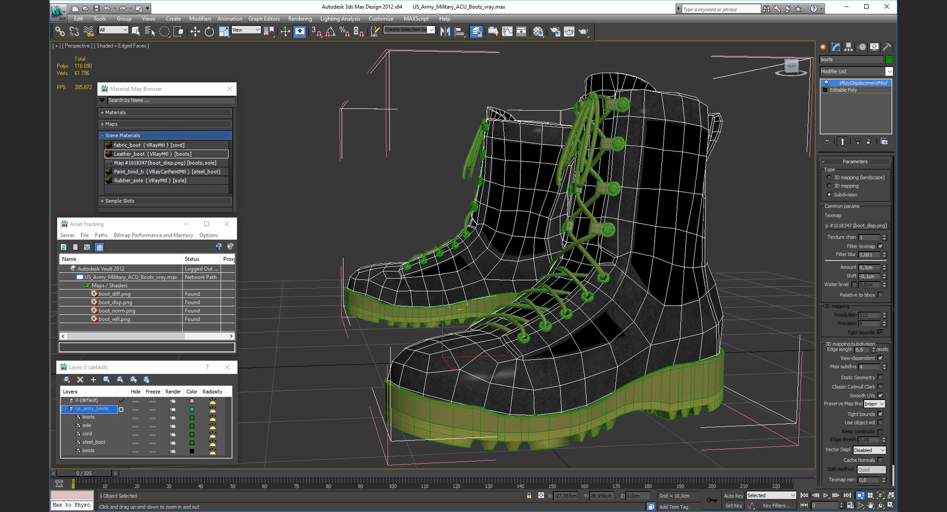 3D Army Military Acu Boots - TurboSquid 1417942