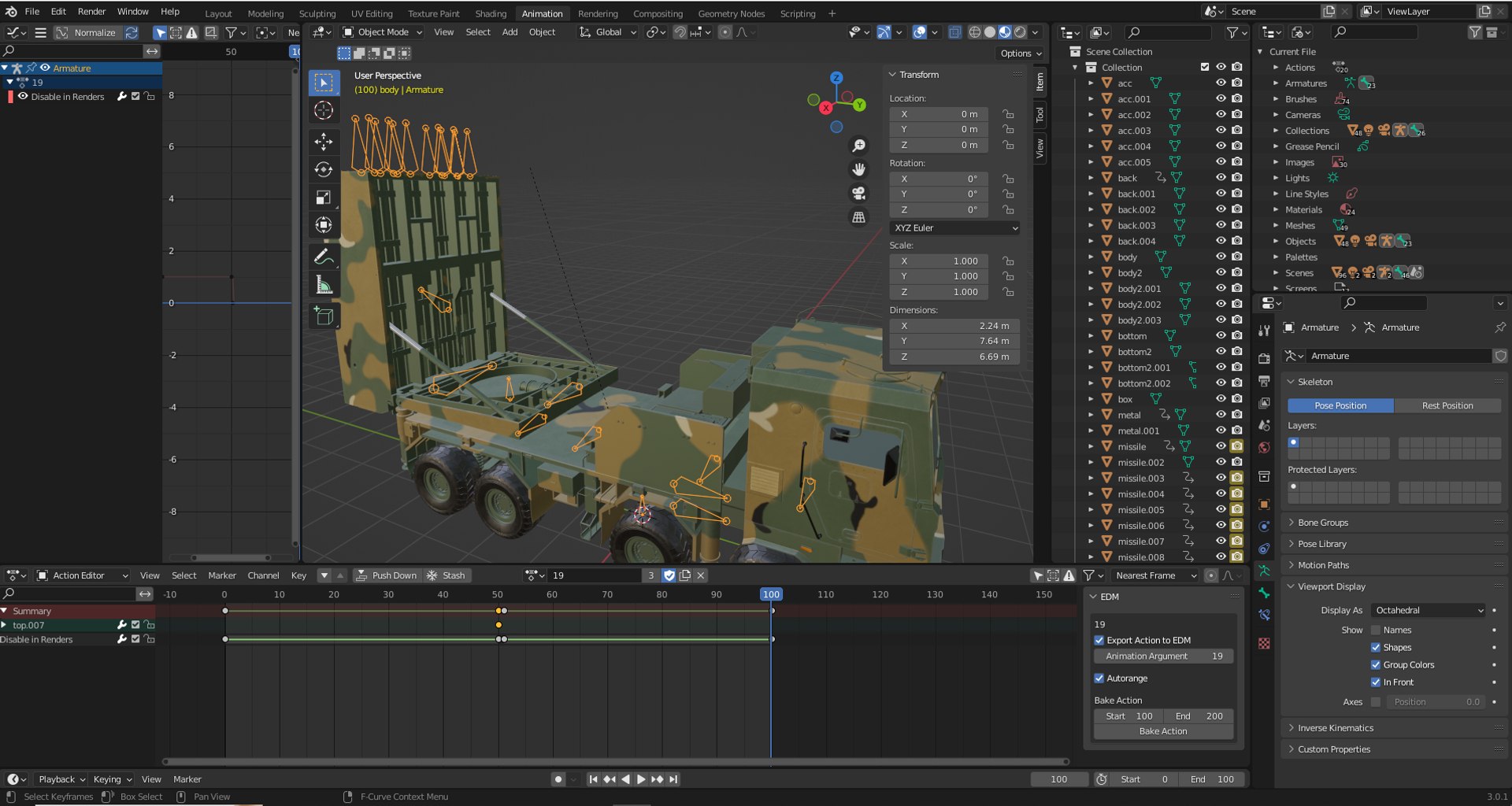 Korean Army Multiple Rocket Launcher K-239 3D - TurboSquid 2189209