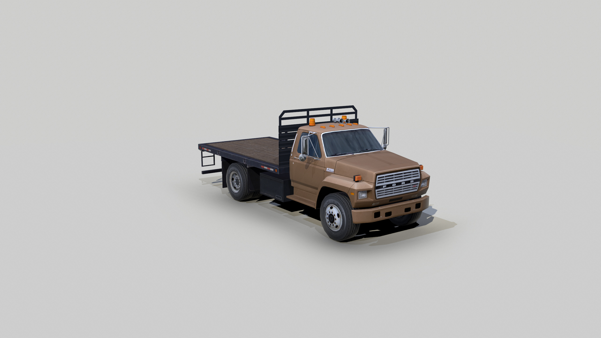 3D Flatbed Truck Model - TurboSquid 1681485