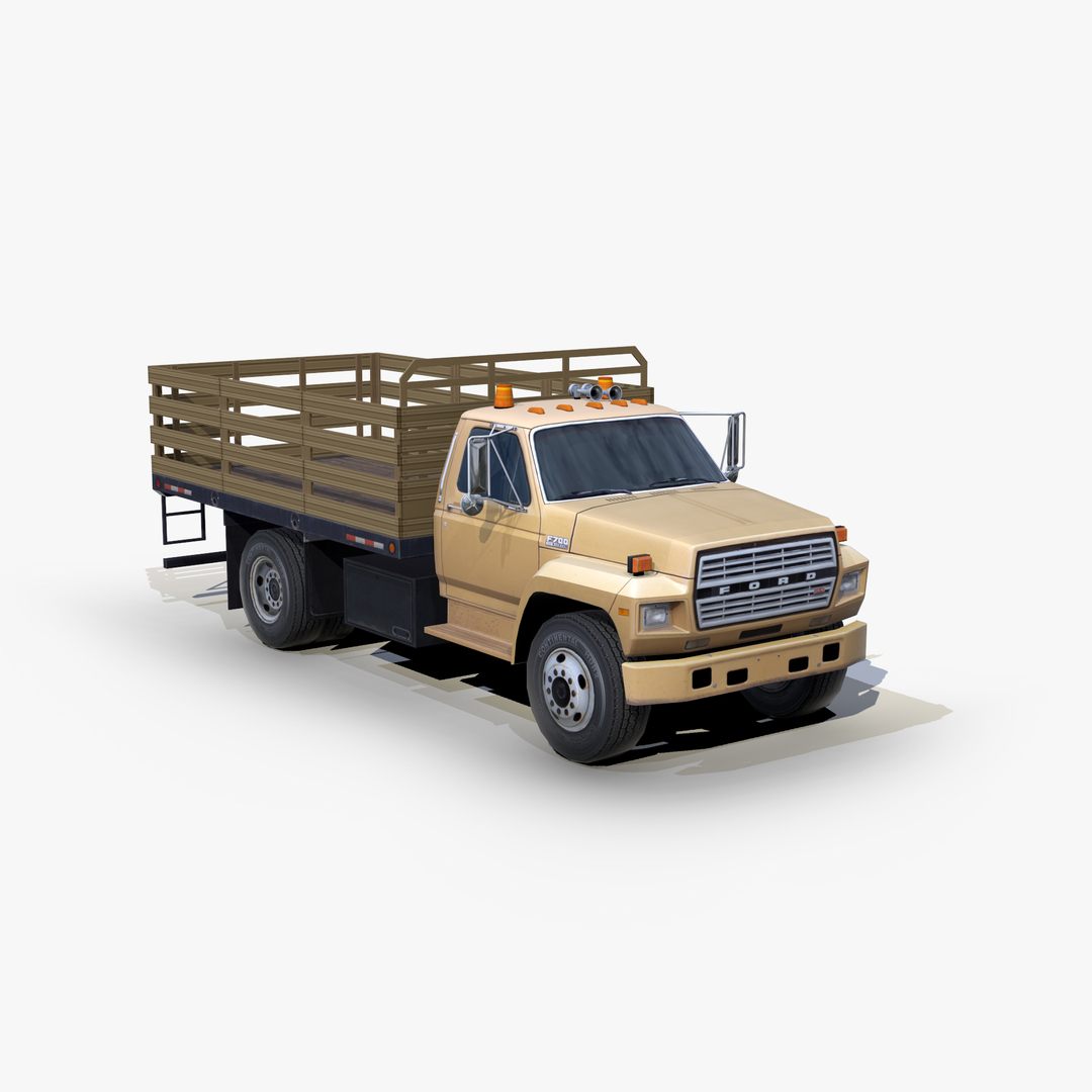 3D flatbed truck model - TurboSquid 1681485
