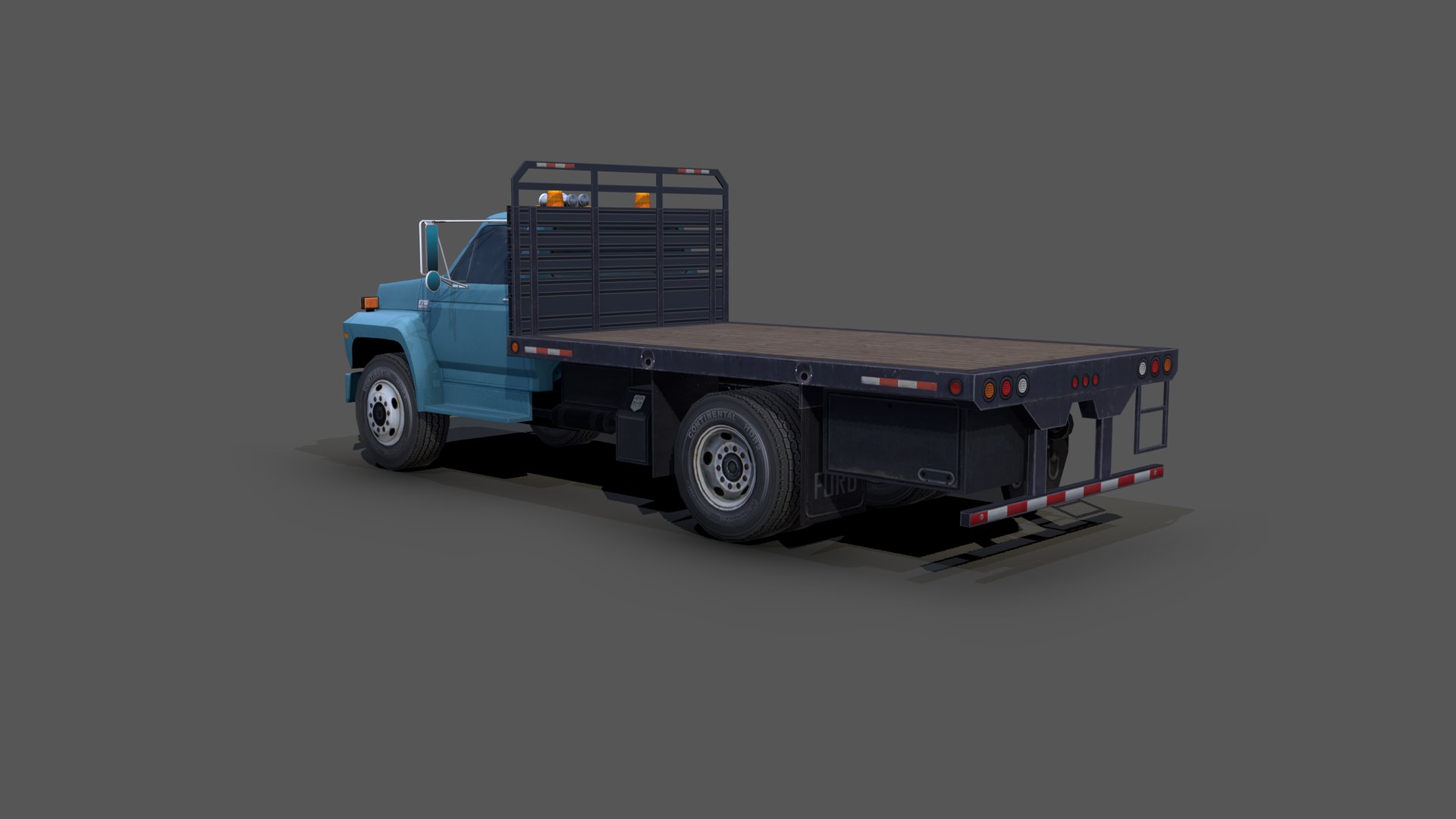 3D Flatbed Truck Model - TurboSquid 1681485