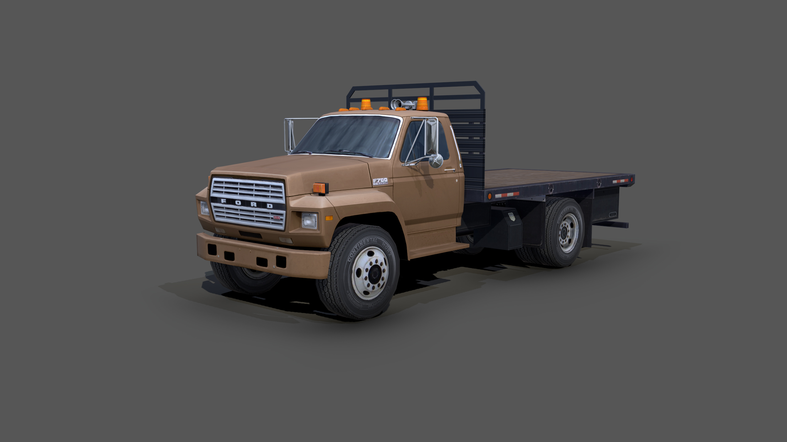 3D flatbed truck model - TurboSquid 1681485
