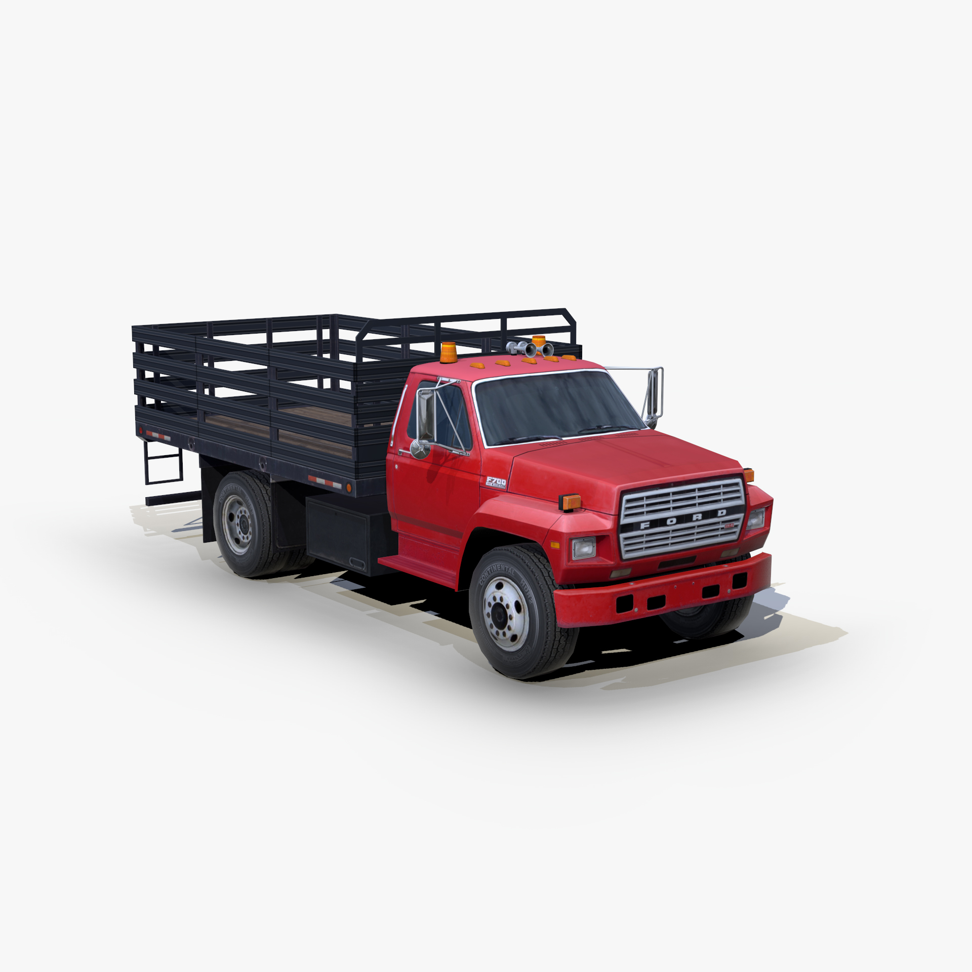 3D flatbed truck model - TurboSquid 1681485