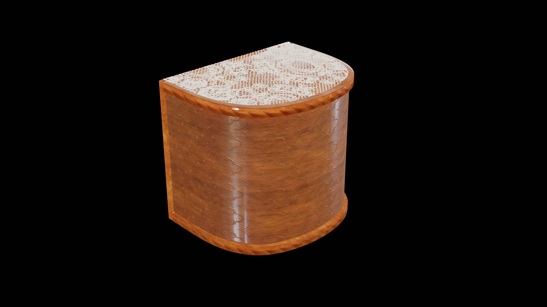 Wooden Engraved Angular Table With Classic Lace 3D Model - TurboSquid ...