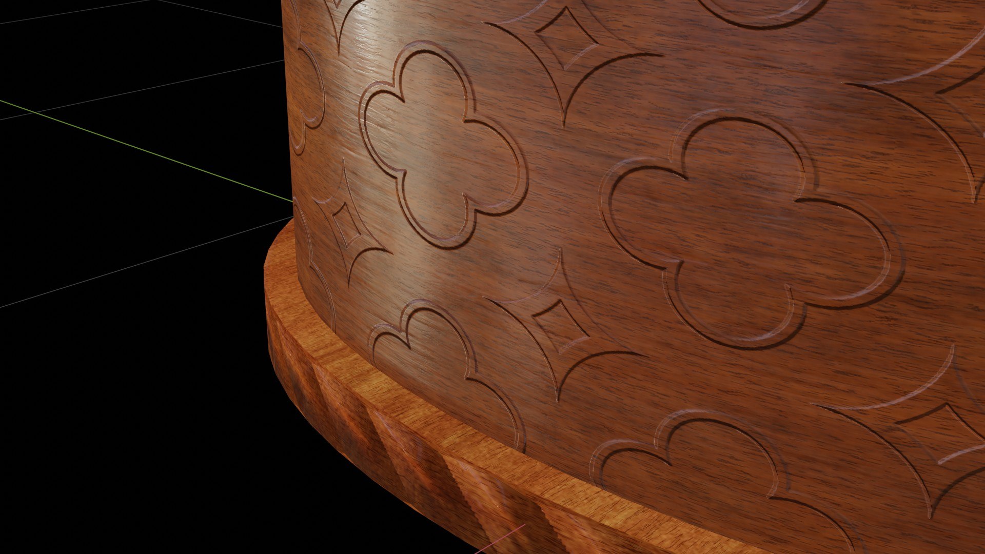 Wooden Engraved Angular Table With Classic Lace 3D Model - TurboSquid ...