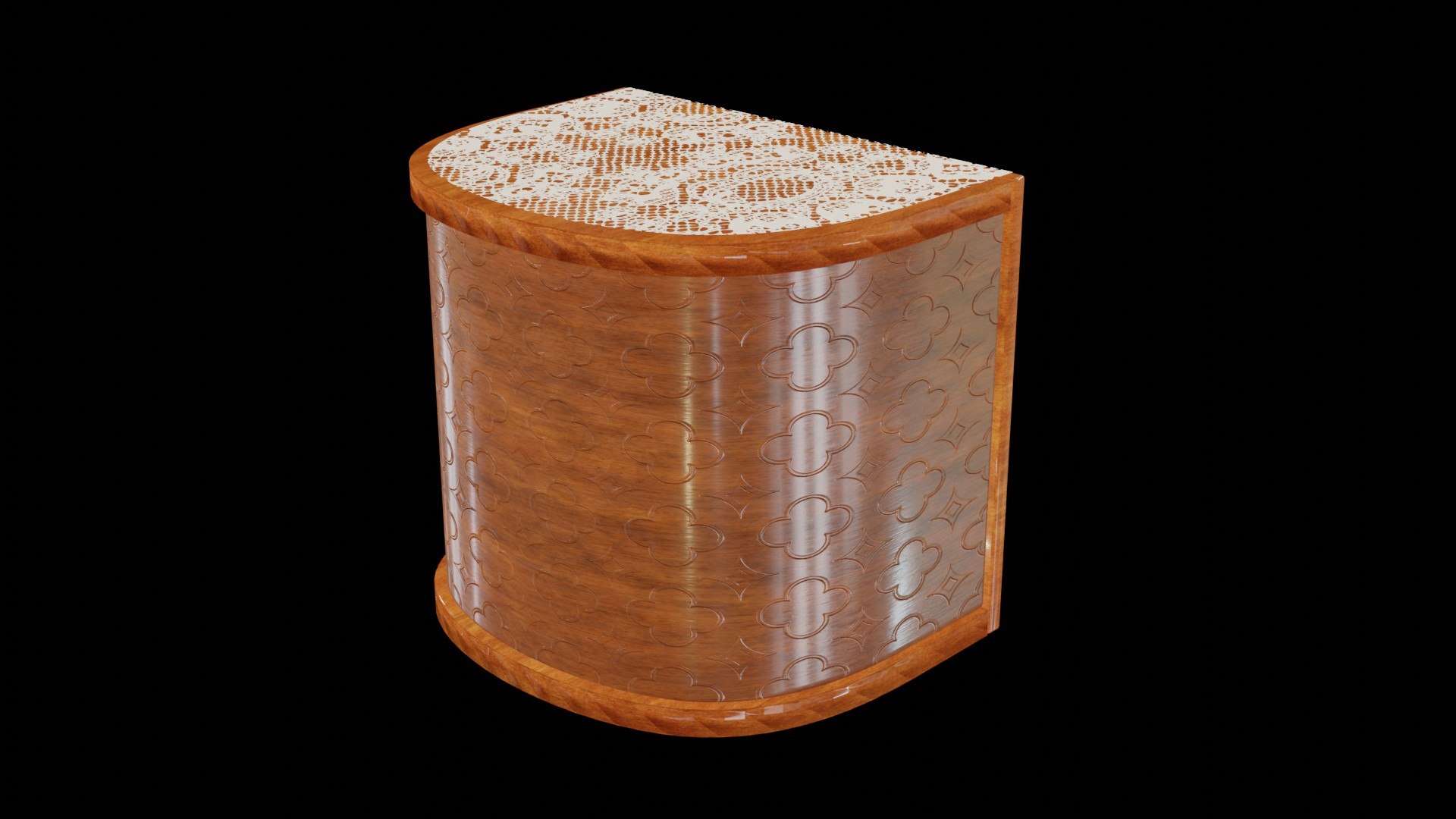 Wooden Engraved Angular Table With Classic Lace 3D Model - TurboSquid ...