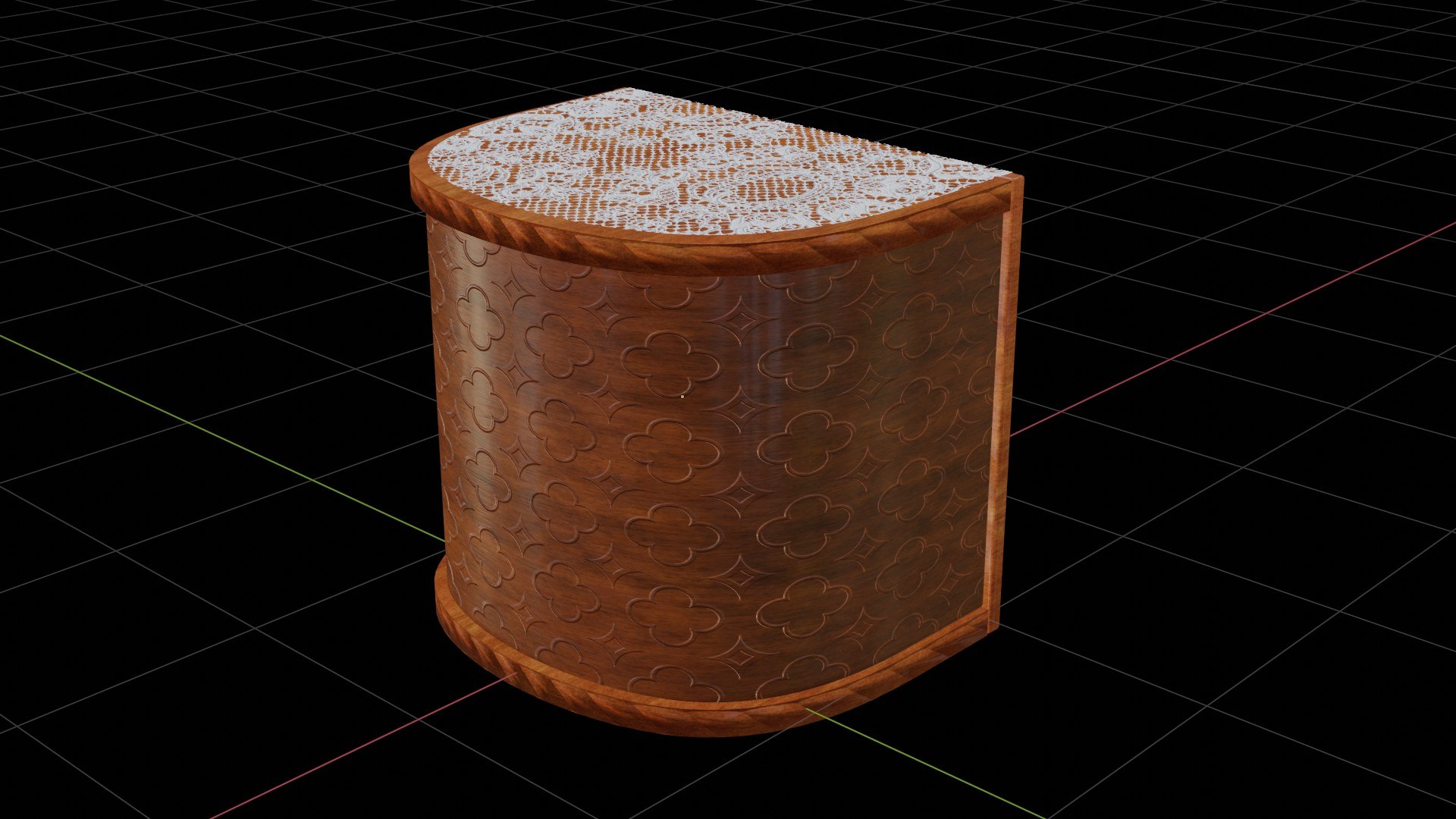 Wooden Engraved Angular Table With Classic Lace 3D Model - TurboSquid ...