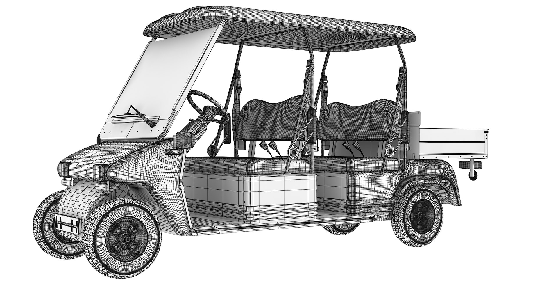 Melex Electric Vehicle 3d Model