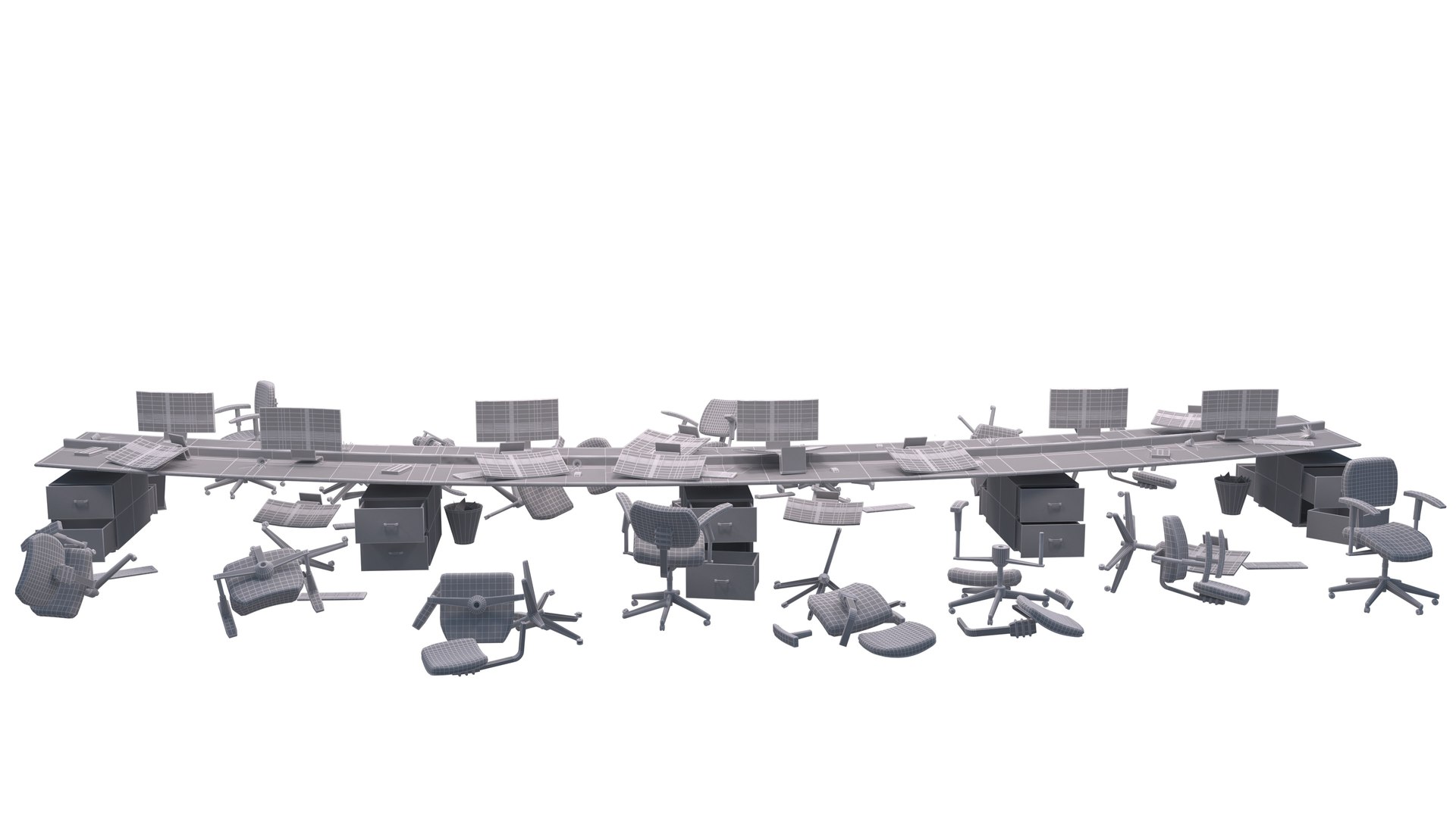 Damage Office Furniture 3D model - TurboSquid 1977895