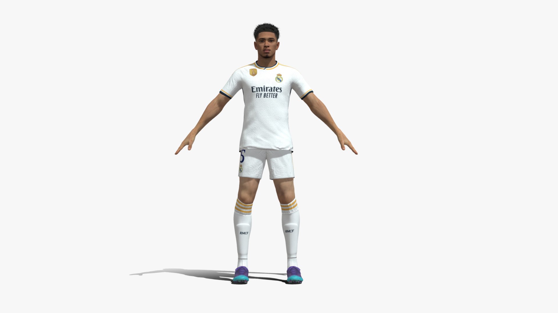 T-Pose Rigged Bellingham Real Madrid 23-24 3D Model - TurboSquid 2161666