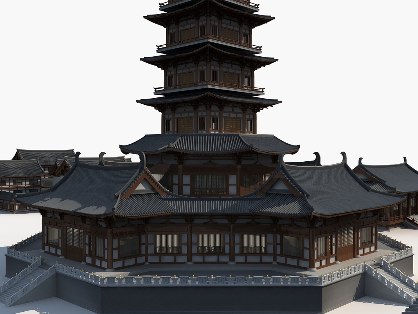 Collection Of Chinese Ancient Architecture 3 Model - TurboSquid 2057406