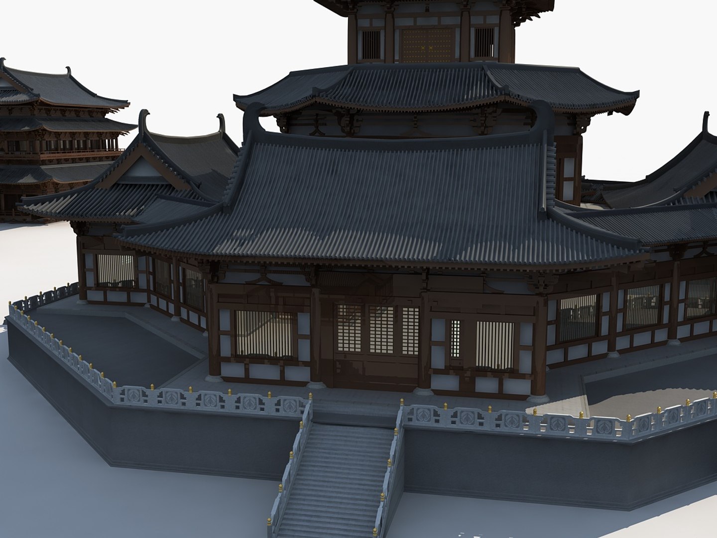 Collection Of Chinese Ancient Architecture 3 Model - TurboSquid 2057406