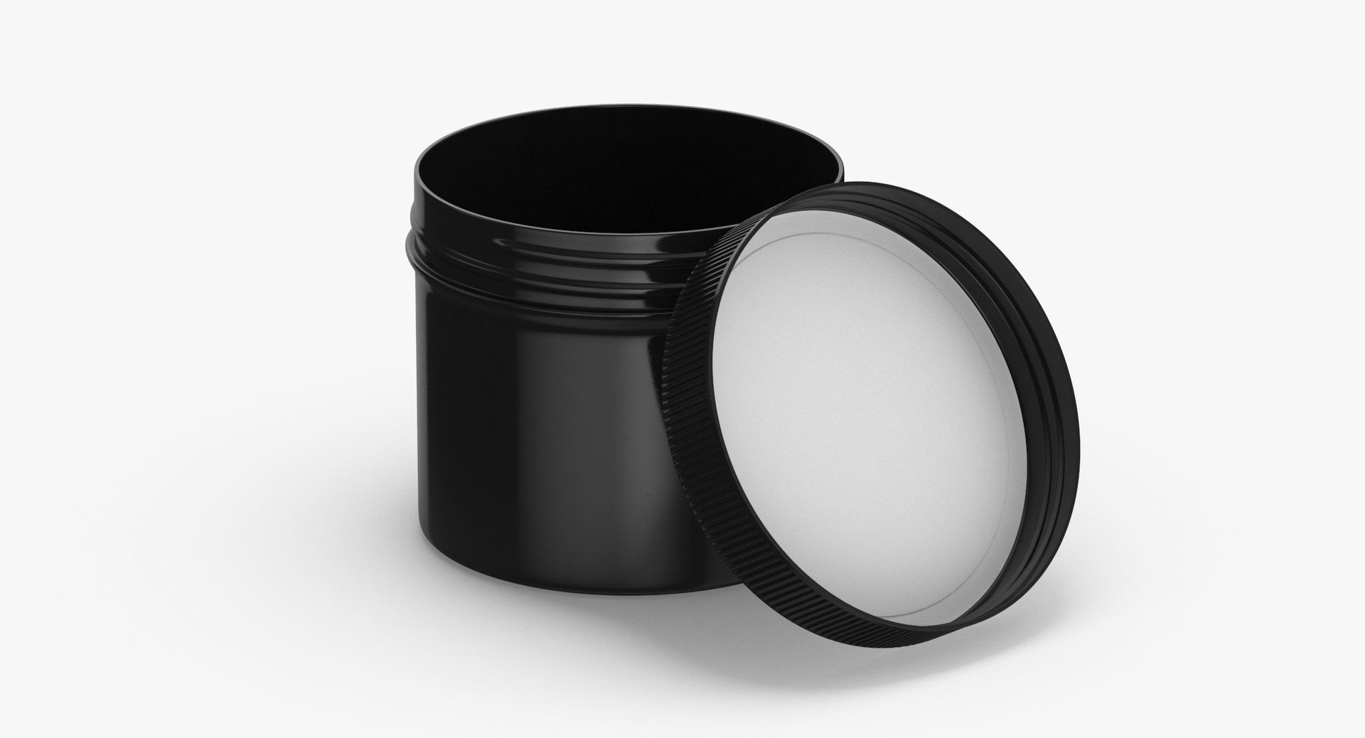 3D Model 32 Oz Wide Mouth Short Plastic Jars Collection Open - 2 Models ...