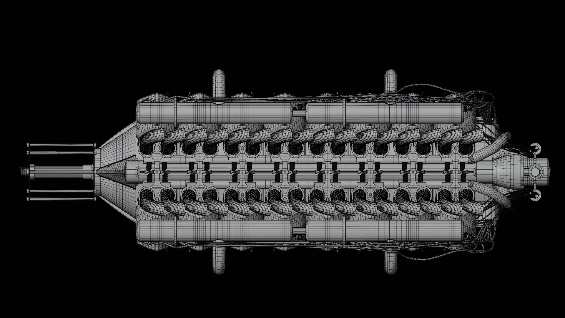 3D Engine Duesenberg V16 Model - TurboSquid 2075178