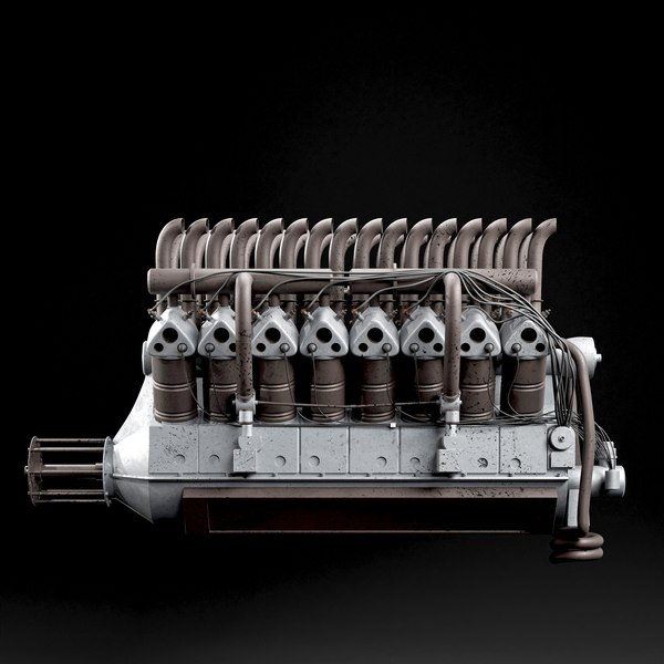 modelo 3d Motor Düsenberg V16 - TurboSquid 2075178