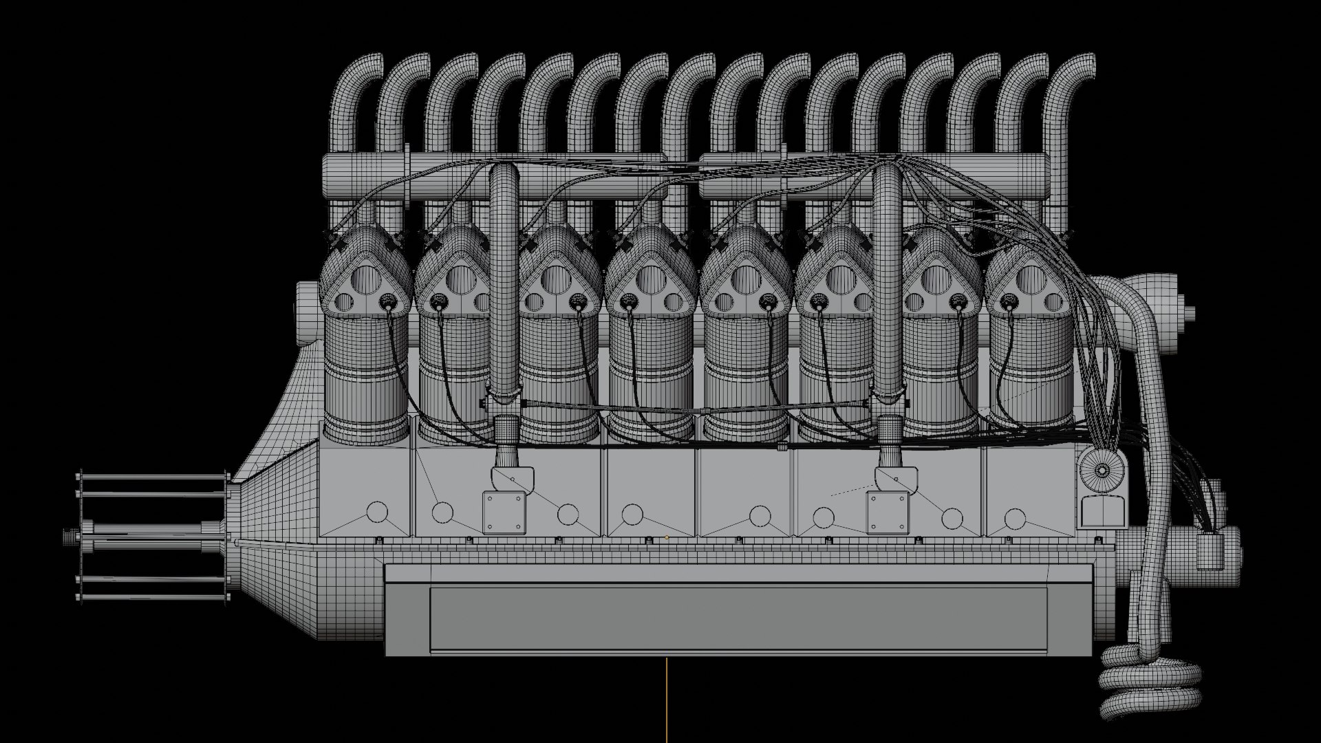 3D Engine Duesenberg V16 Model - TurboSquid 2075178