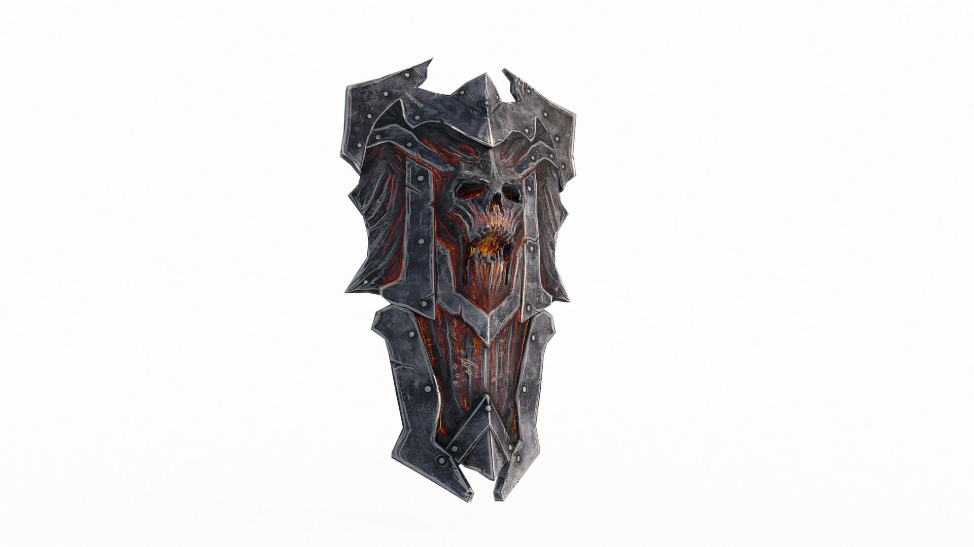 3D Model Ancient Weapon Ghost Face Shield - TurboSquid 2422745