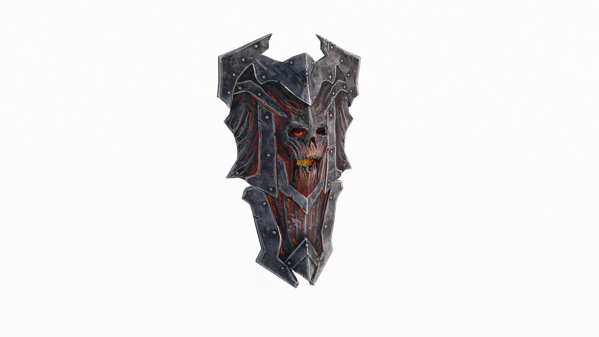 3D Model Ancient Weapon Ghost Face Shield - TurboSquid 2422745