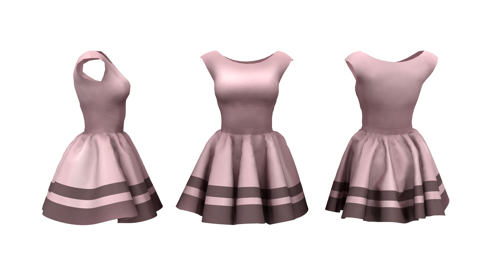 Retro Style Dress 3D model - TurboSquid 1754162