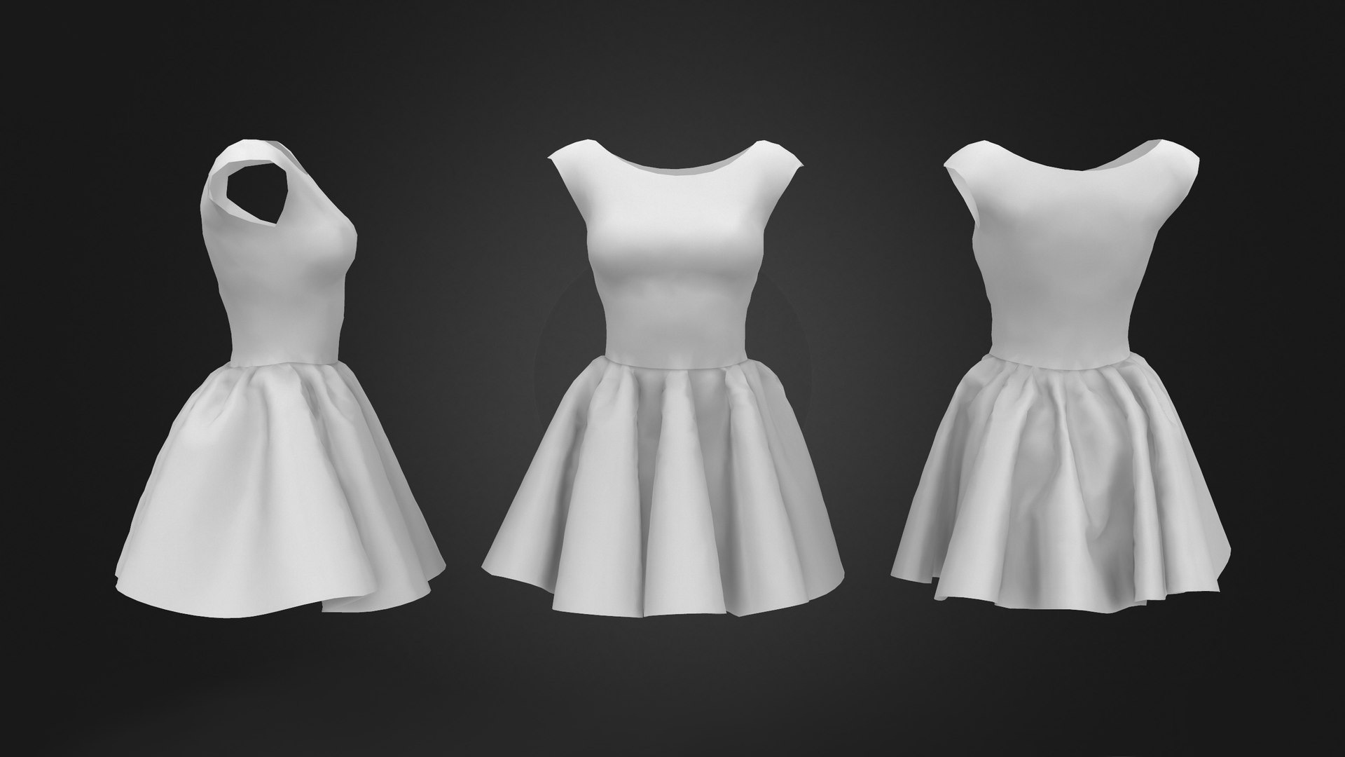 Retro Style Dress 3D model - TurboSquid 1754162