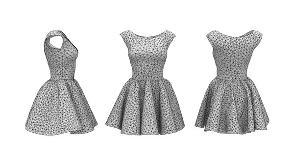 Retro Style Dress 3D model - TurboSquid 1754162