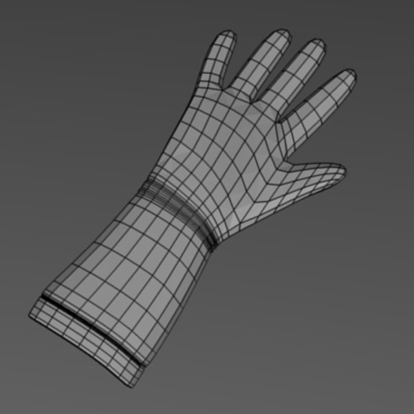 3d model gloves winter sport