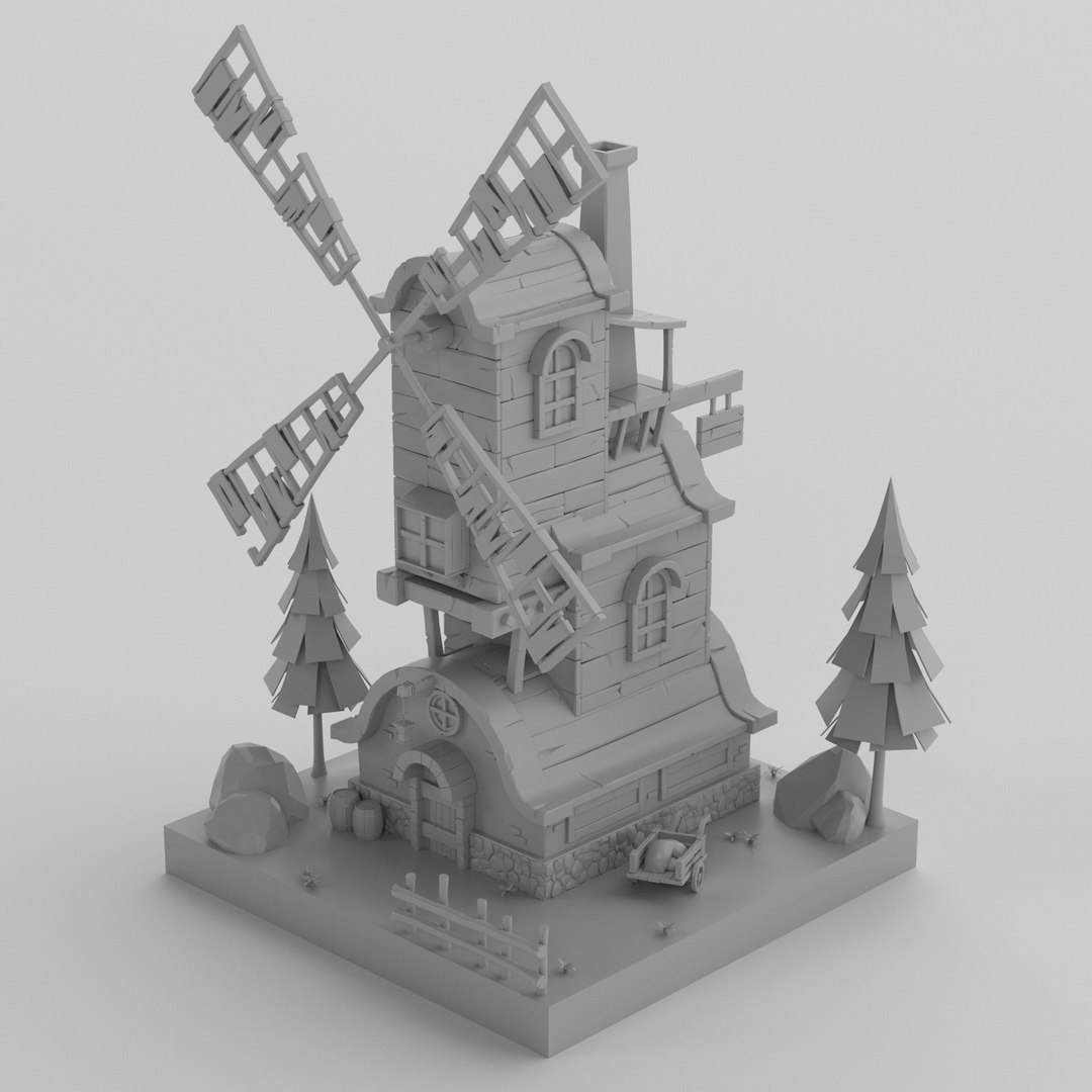 3D Stylized Windmill 01 - TurboSquid 1818406