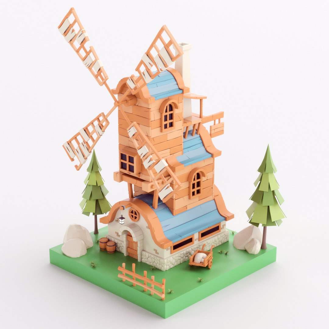 3D Stylized Windmill 01 - TurboSquid 1818406