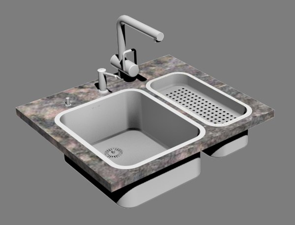 3d model kitchen sink