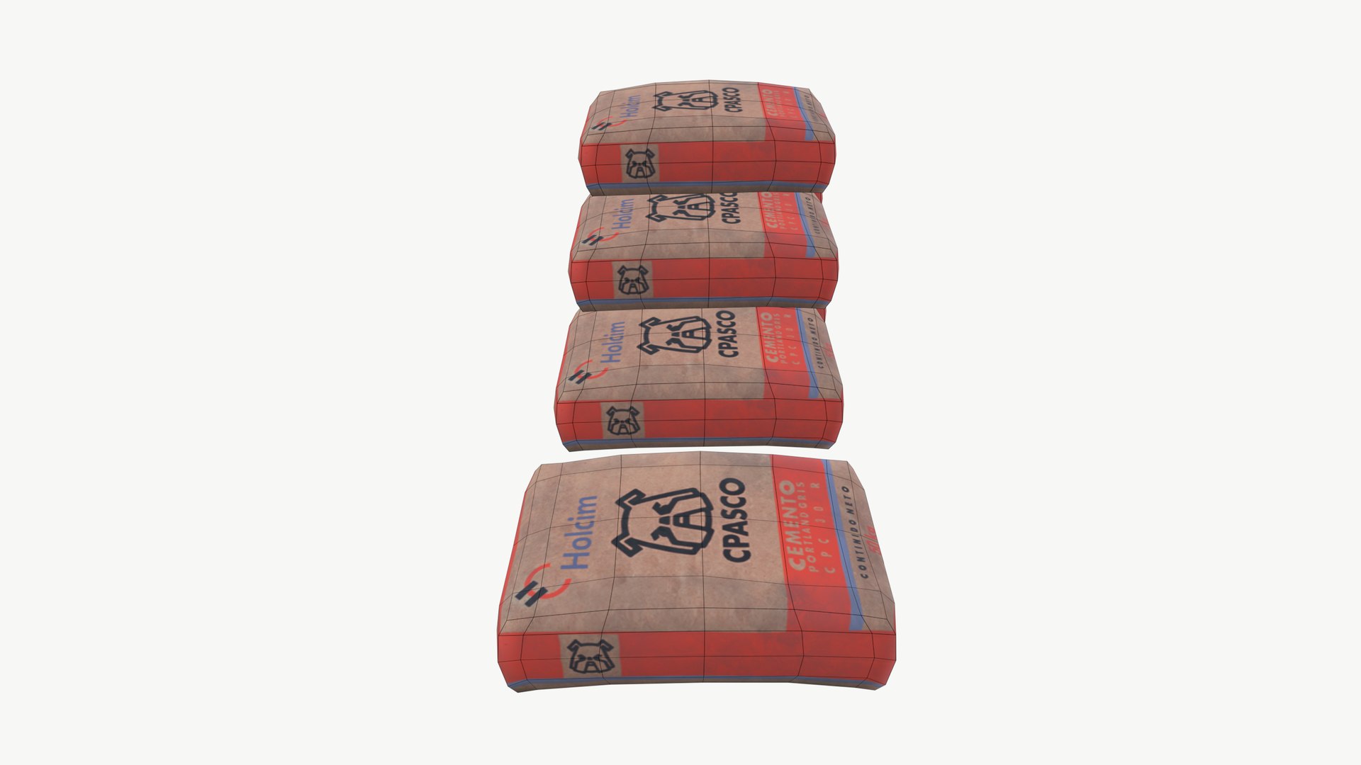 3D Model Cement Bags - TurboSquid 2276900