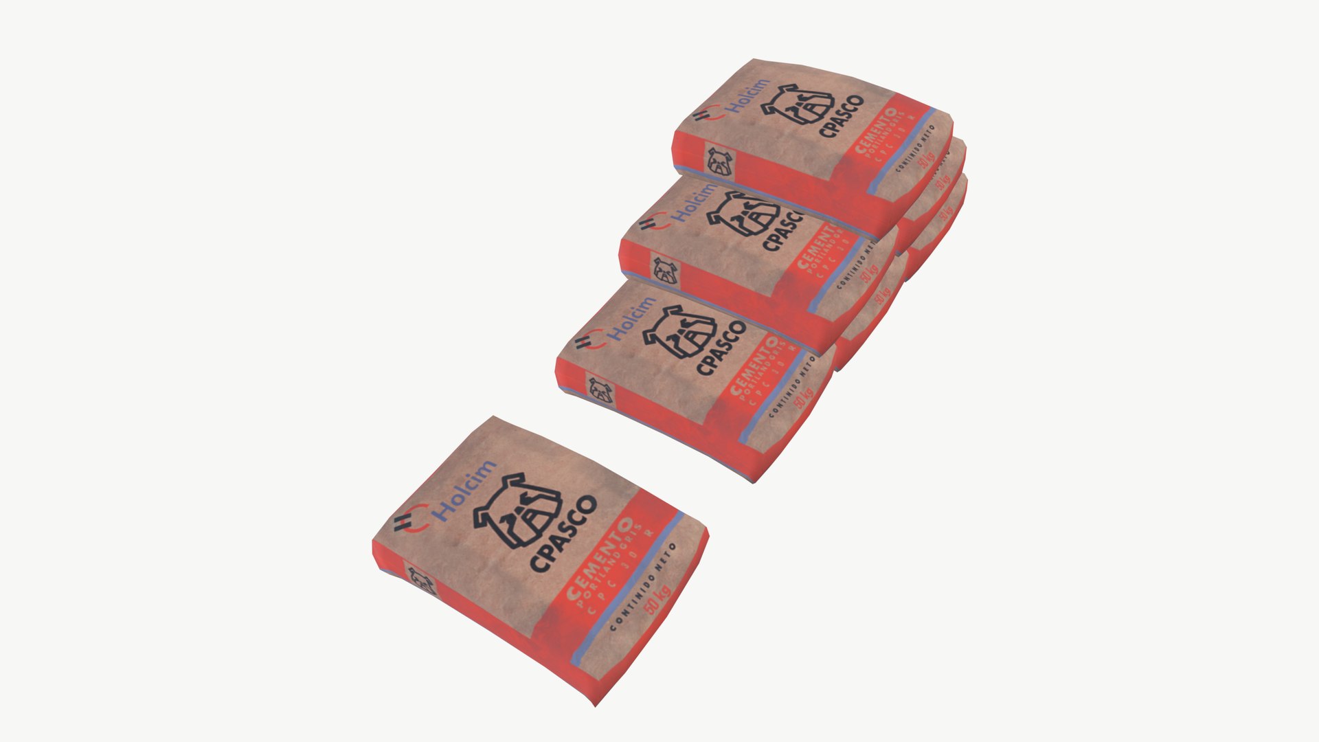 3D Model Cement Bags - TurboSquid 2276900