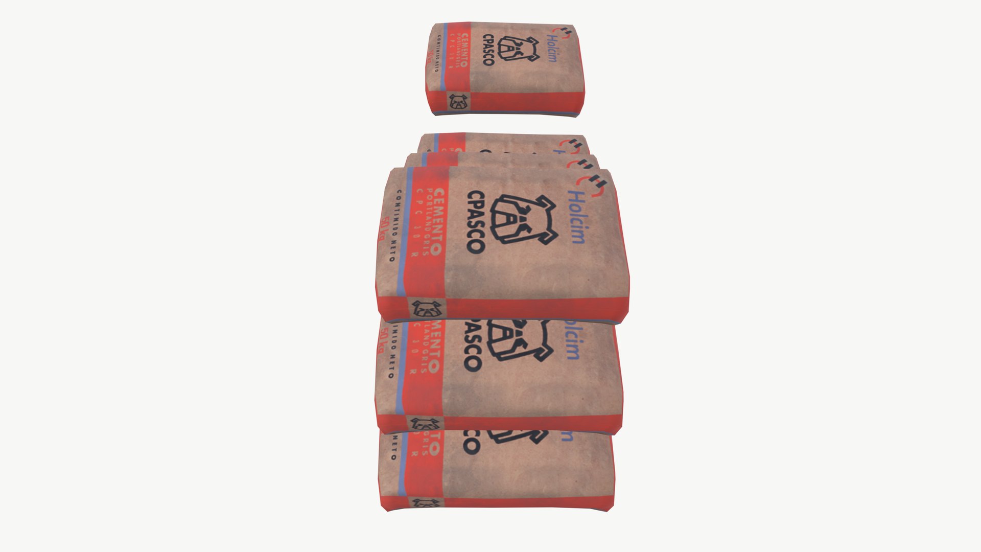 3D Model Cement Bags - TurboSquid 2276900