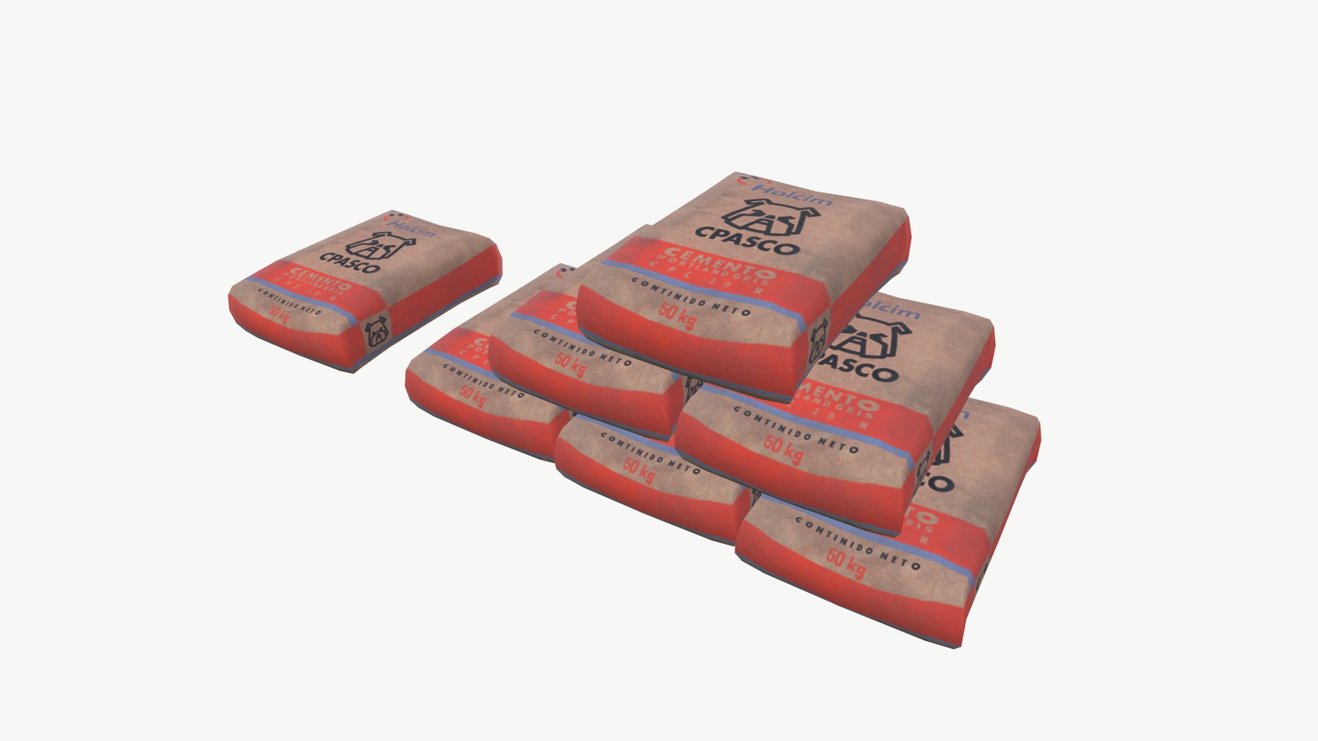 3D Model Cement Bags - TurboSquid 2276900