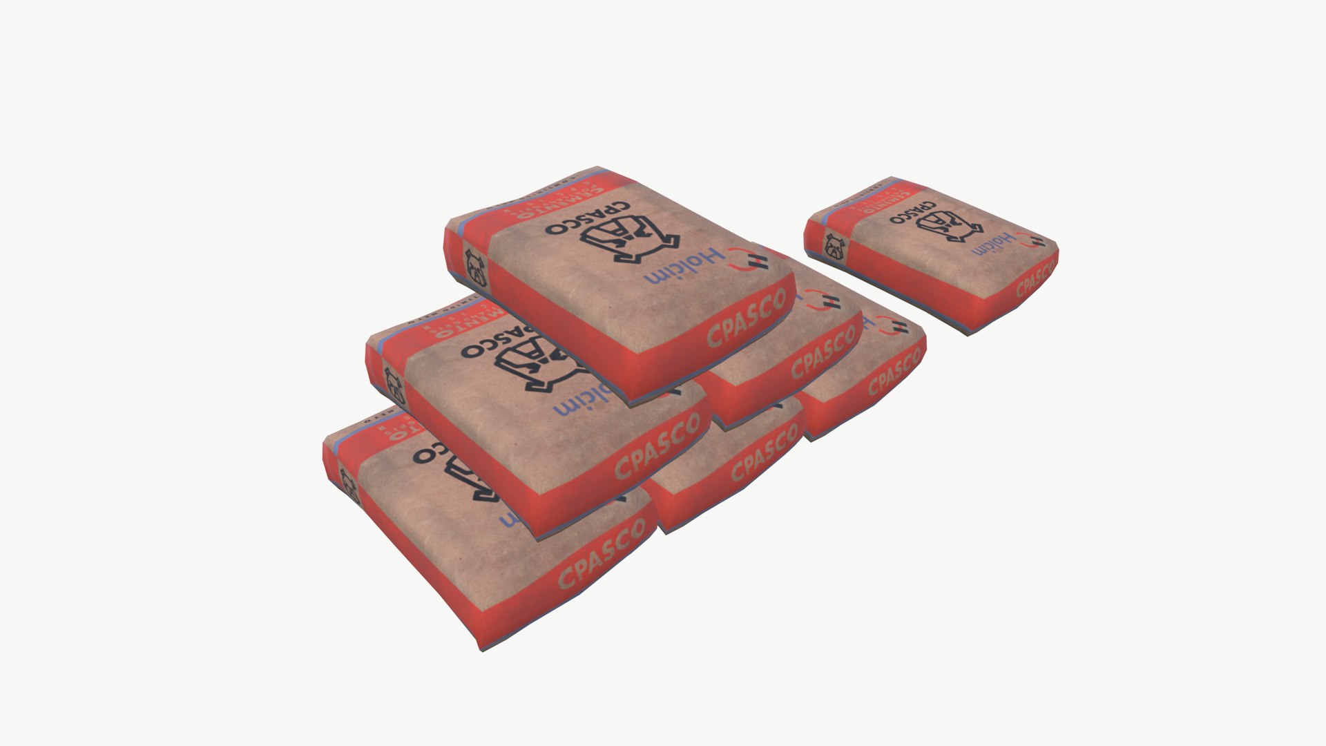 3D Model Cement Bags - TurboSquid 2276900