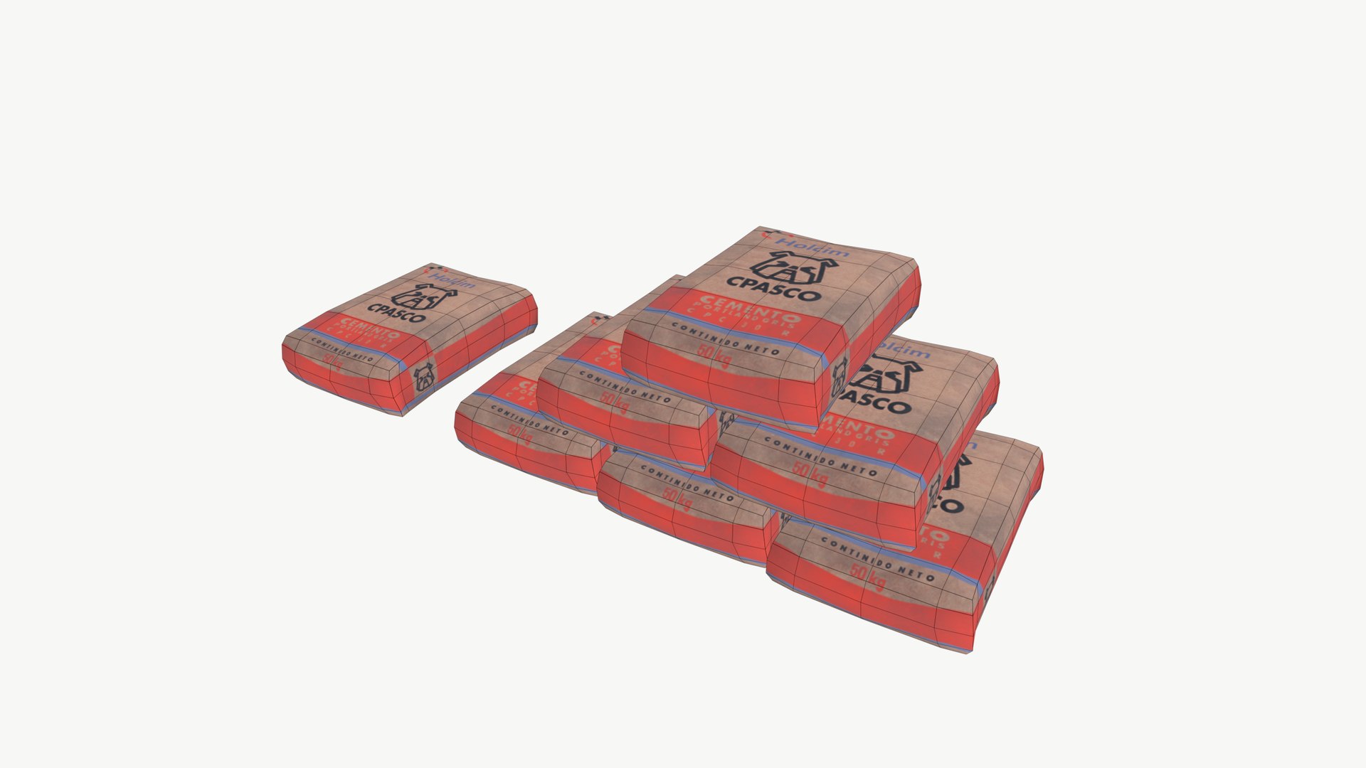 3D Model Cement Bags - TurboSquid 2276900