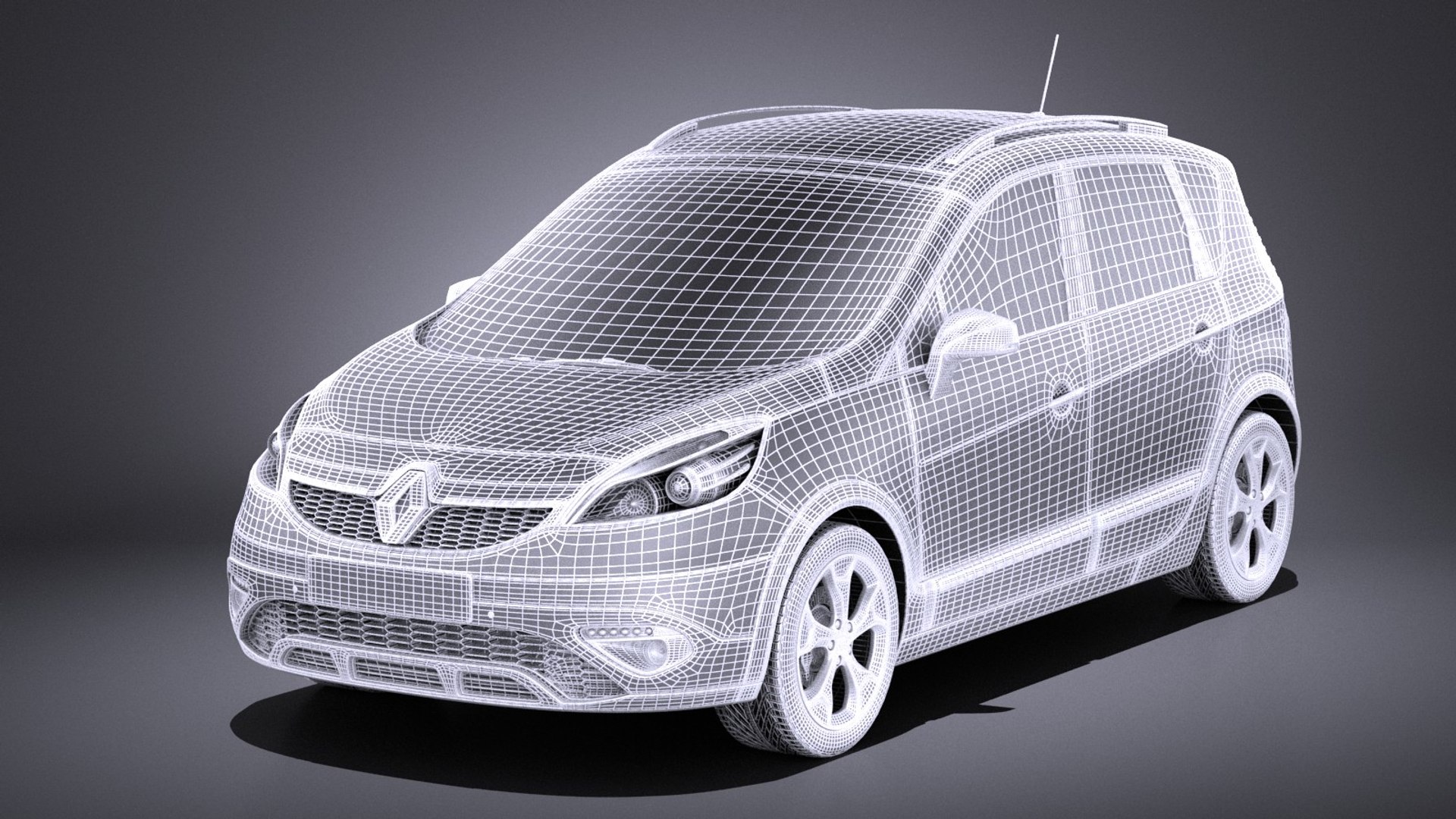 3D 2016 renault scenic model - TurboSquid 1228446