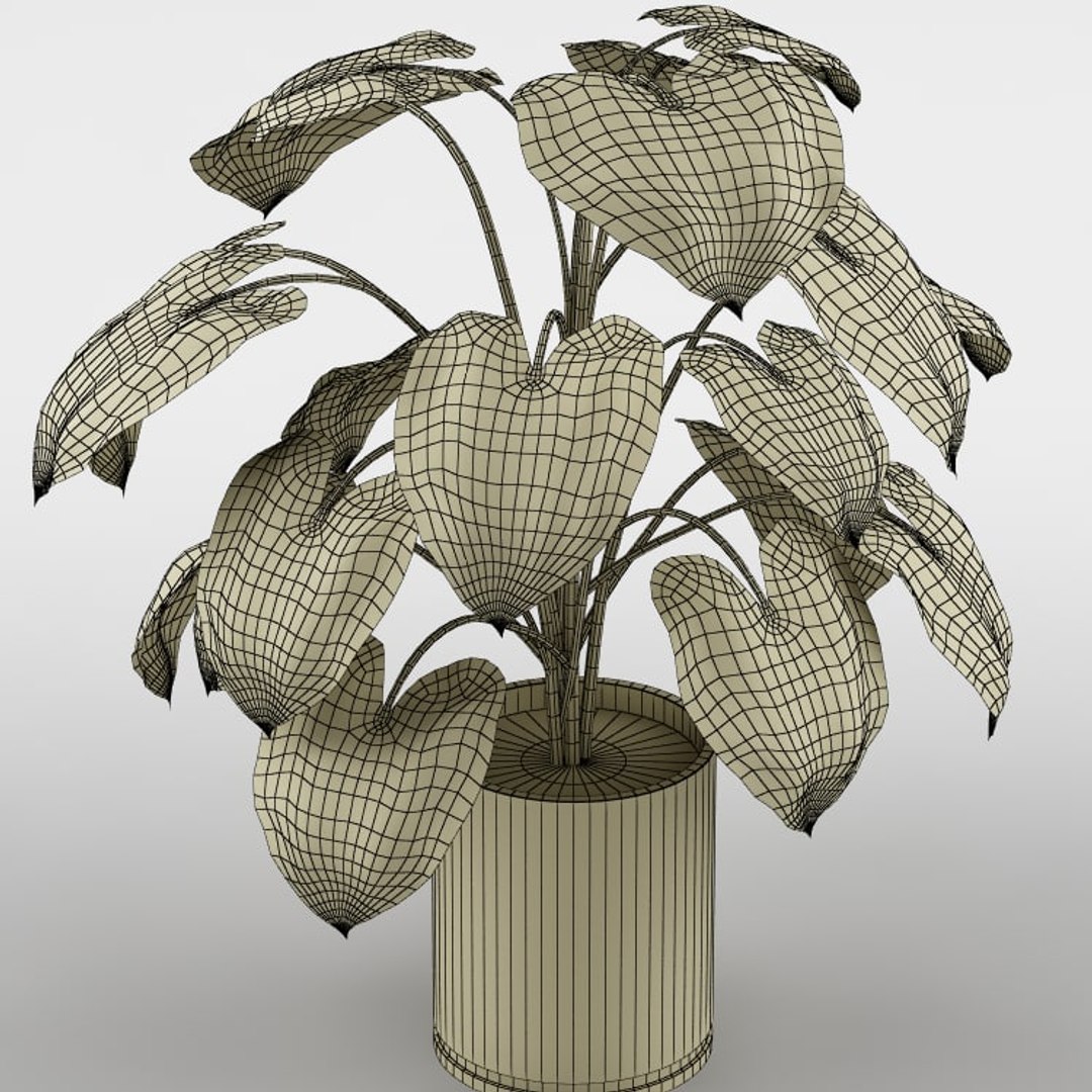 3d Plant Flowerpot Max8 Model